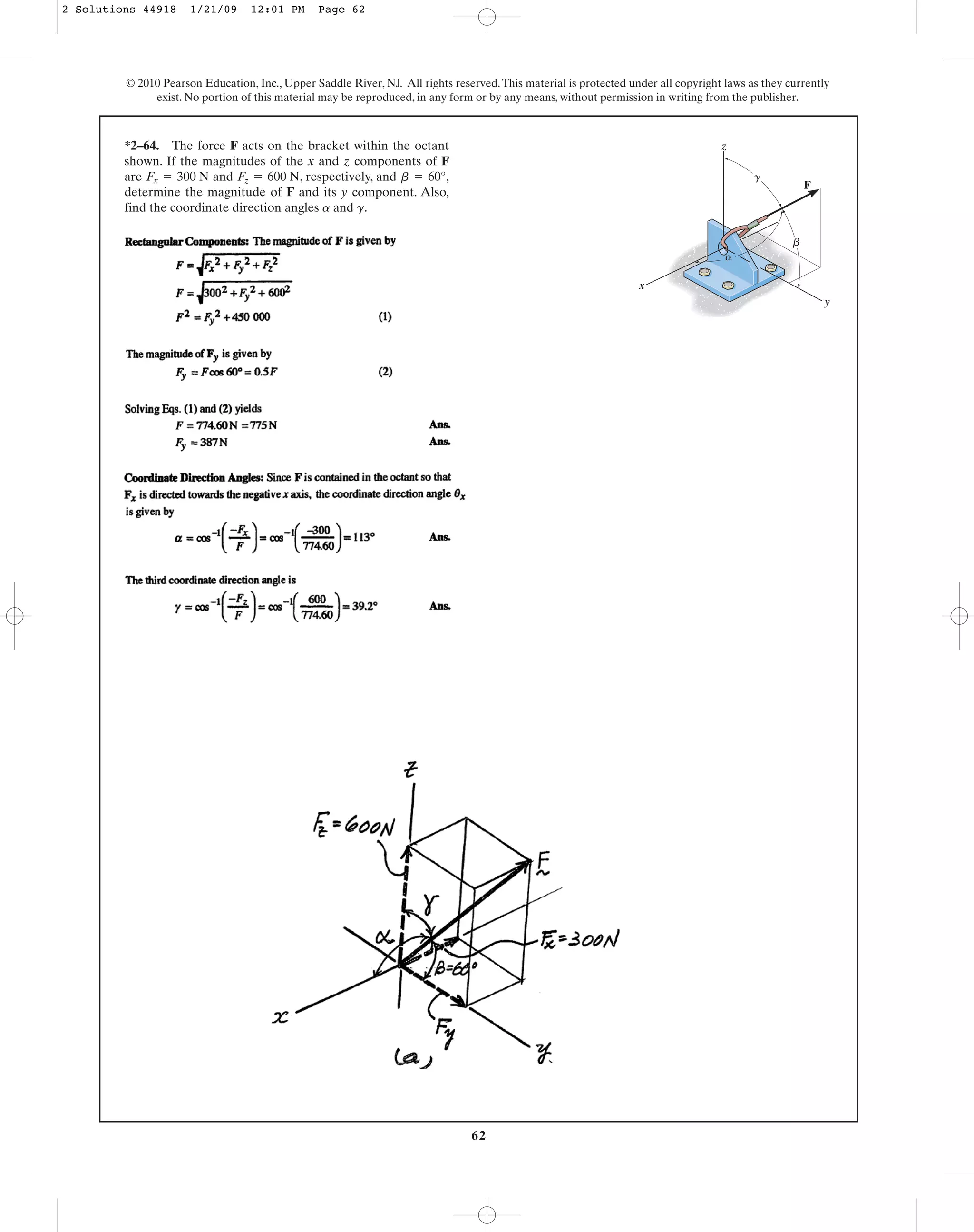 Hibbeler – Engineering Mechanics – Statics 12th Edition Solution Manual ...