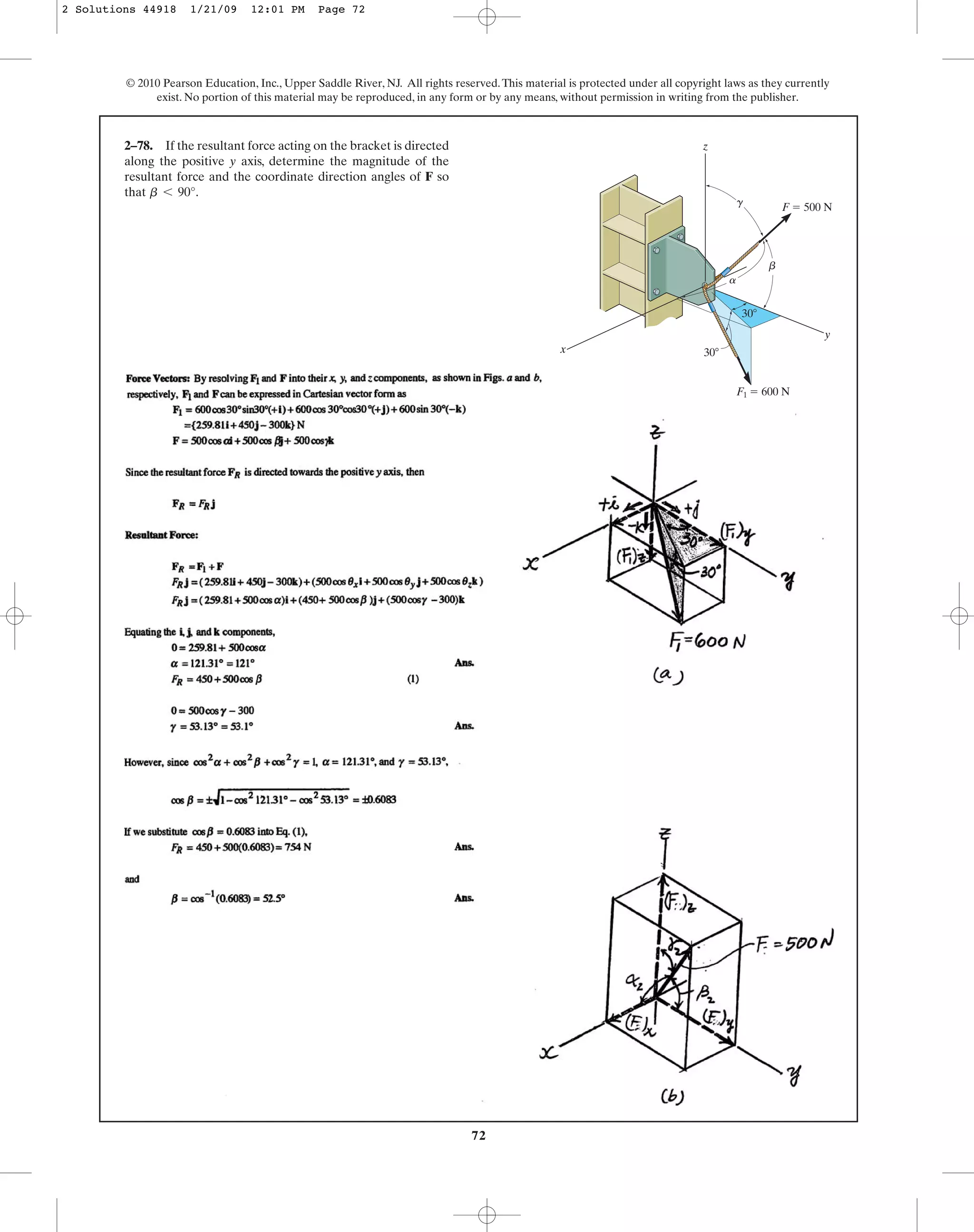 Hibbeler – Engineering Mechanics – Statics 12th Edition Solution Manual ...