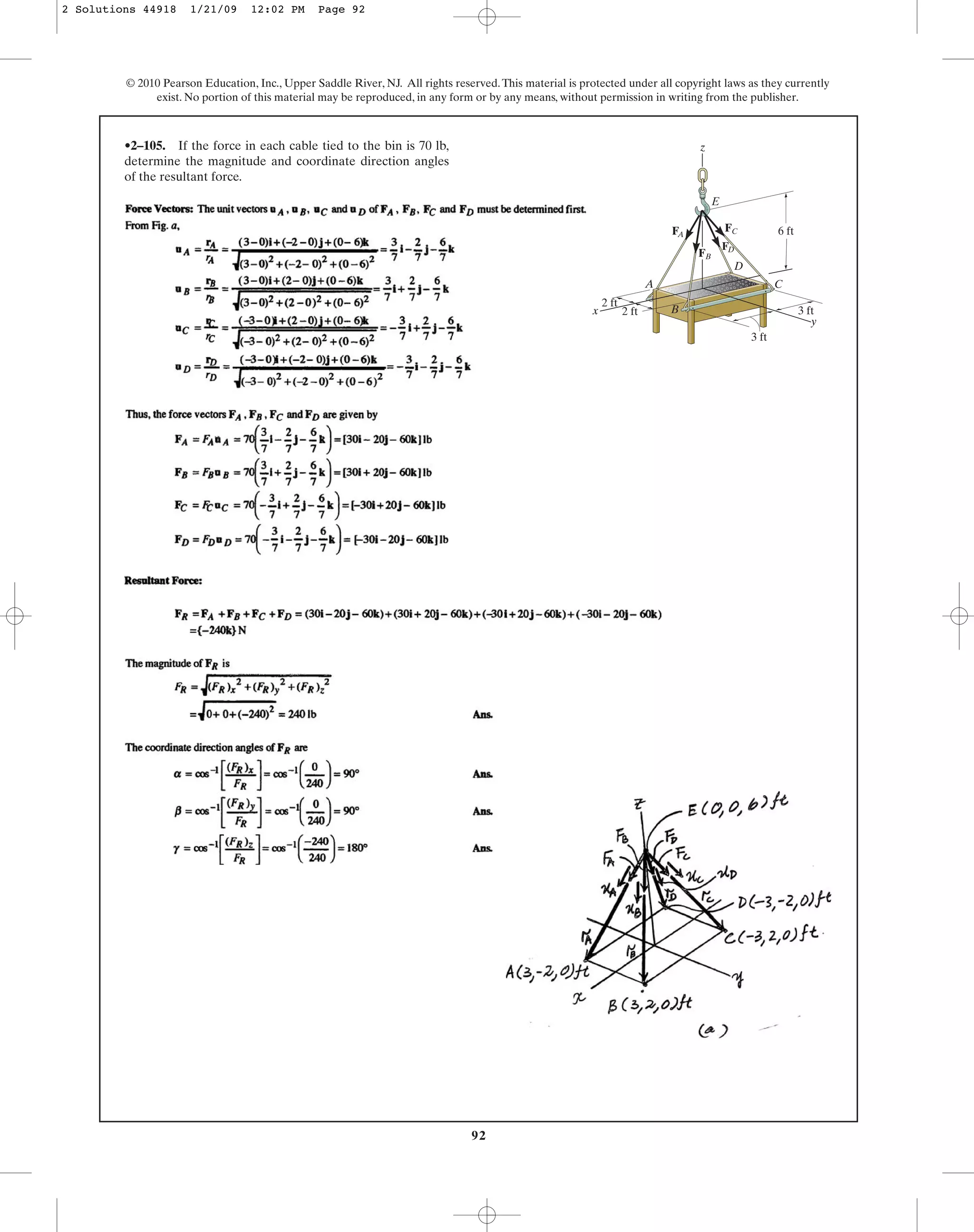 Hibbeler – Engineering Mechanics – Statics 12th Edition Solution Manual ...