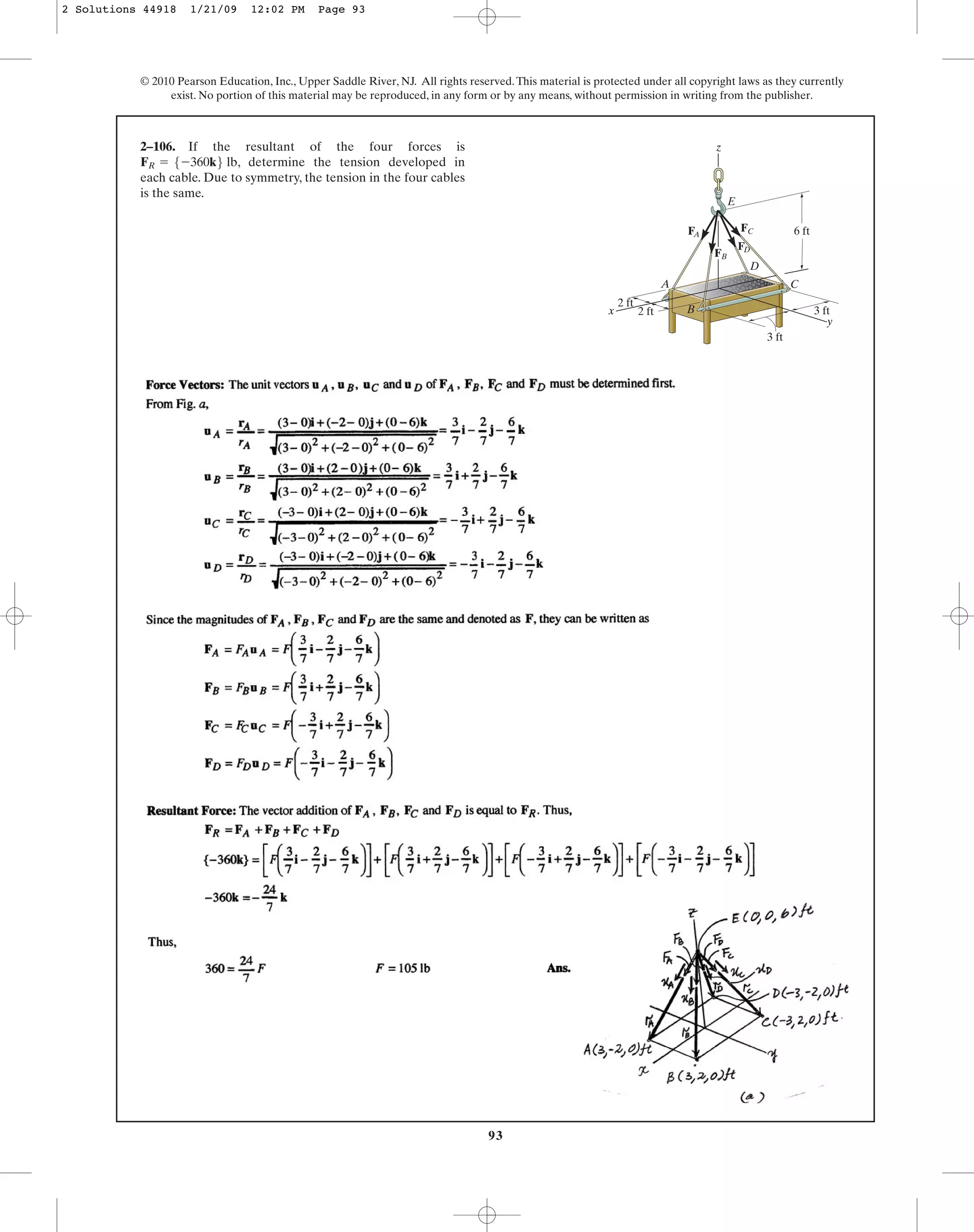 Hibbeler – Engineering Mechanics – Statics 12th Edition Solution Manual ...
