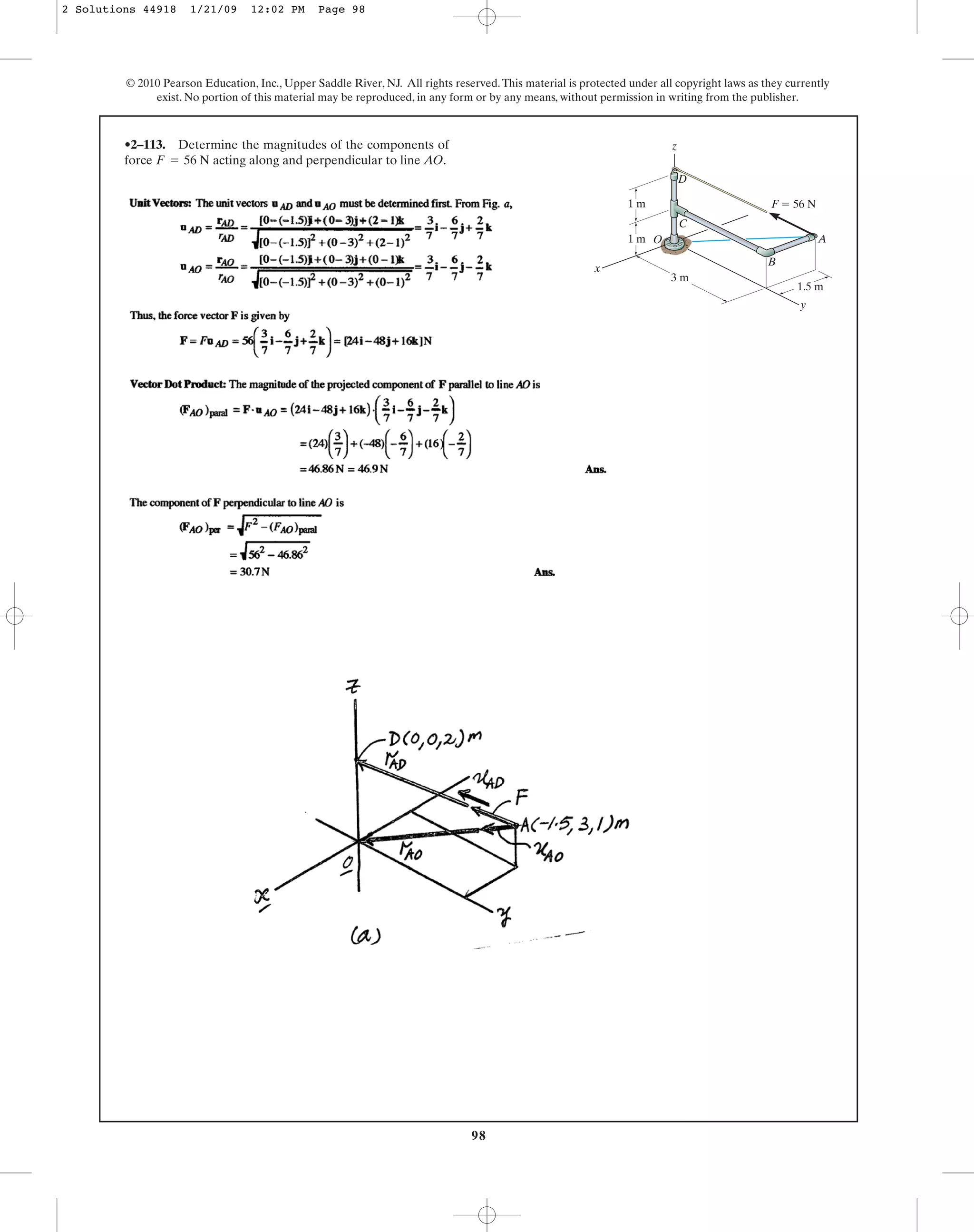 Hibbeler – Engineering Mechanics – Statics 12th Edition Solution Manual | PDF