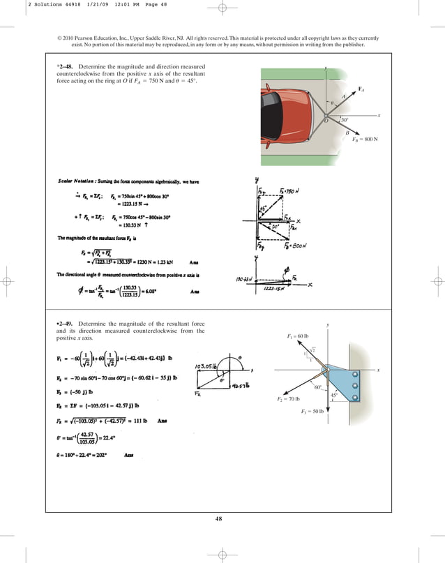 Hibbeler – Engineering Mechanics – Statics 12th Edition Solution Manual | PDF