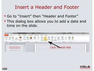 Introduction to Microsoft PowerPoint 2010 for Microsoft Windows Slides ...