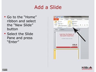 Introduction to Microsoft PowerPoint 2010 for Microsoft Windows Slides ...