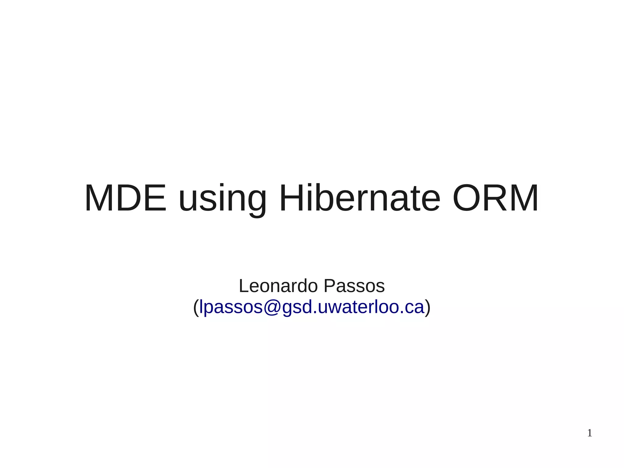 Hibernate | PPT