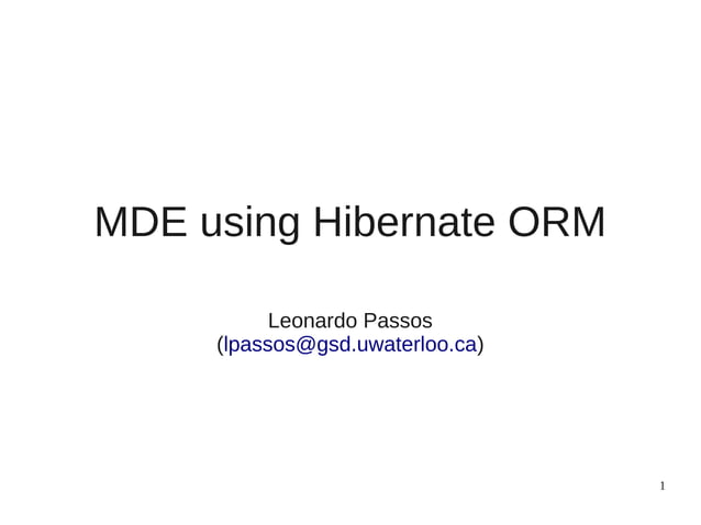 Hibernate | PPT