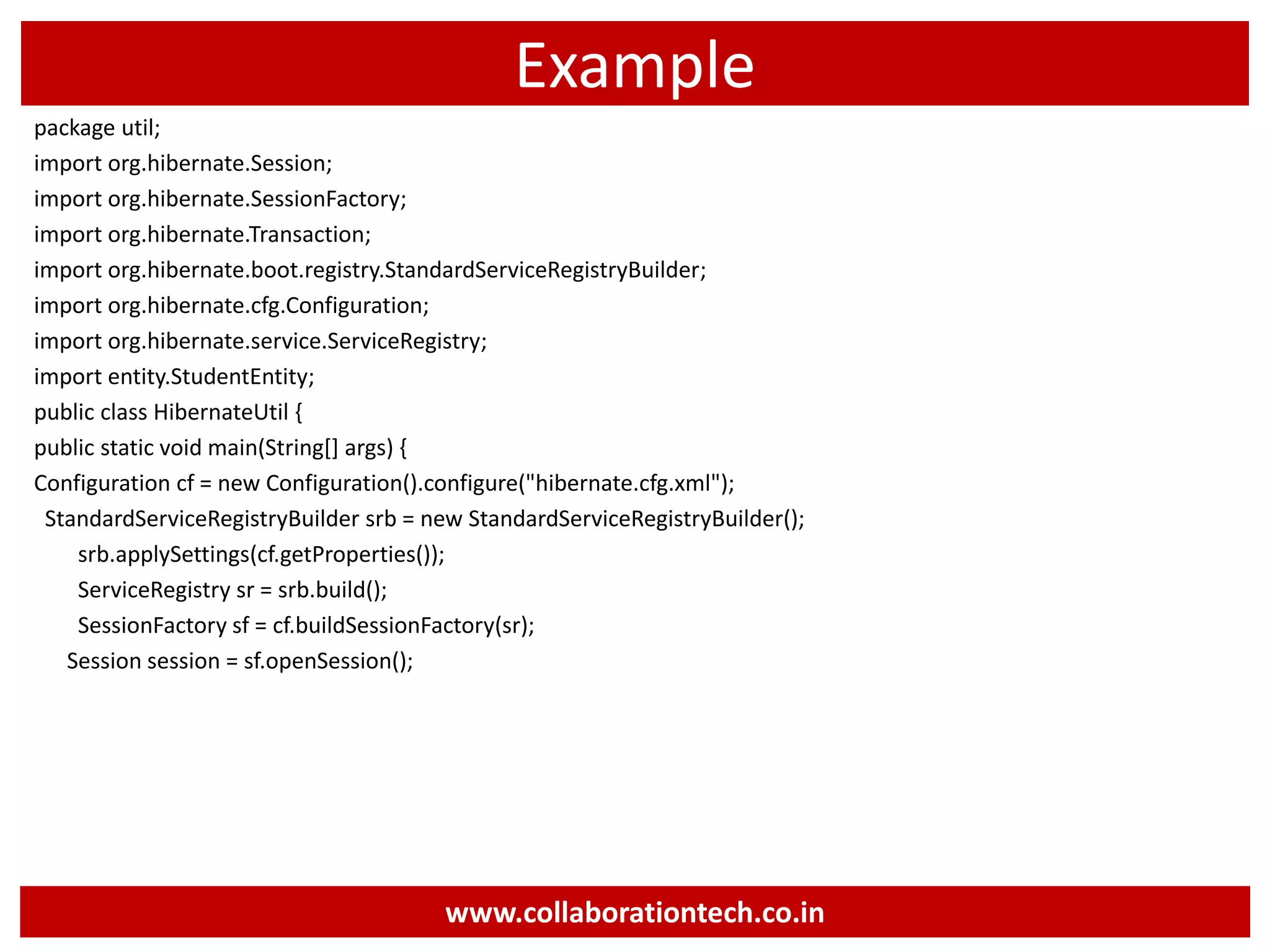 Introduction To Hibernate Framework Ppt