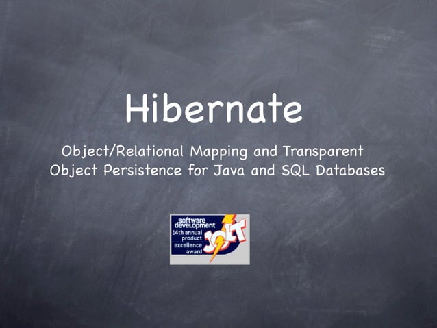 Hibernate presentation | PPT