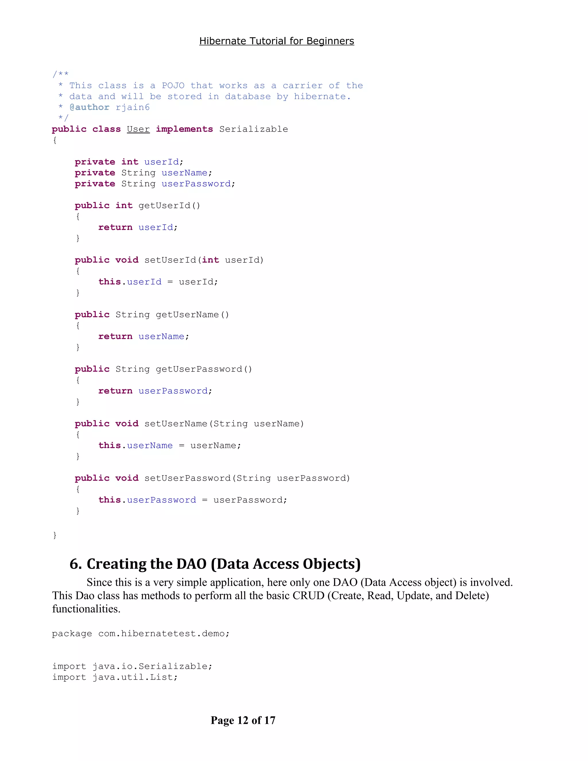 Hibernate tutorial for beginners | DOC