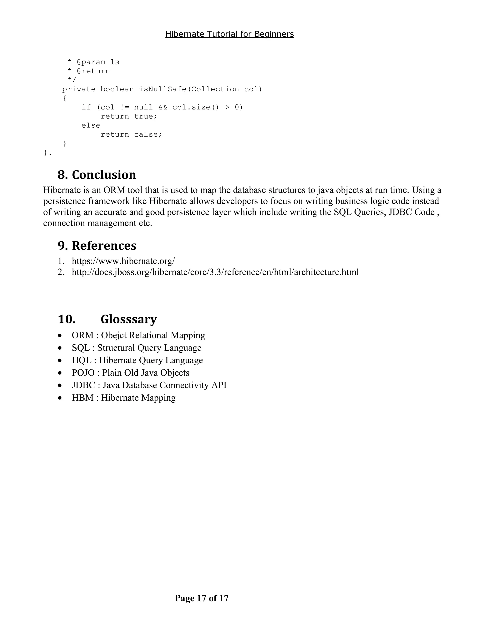 Hibernate Tutorial For Beginners Doc Databases Computer Software And Applications