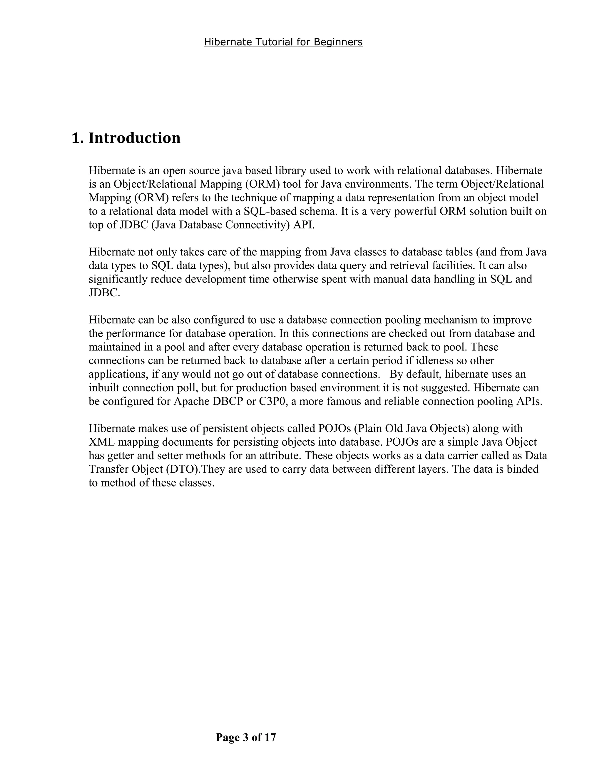 Hibernate tutorial for beginners | DOC