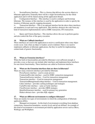 Hibernate interview questions | PDF
