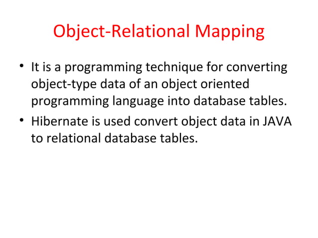 Hibernate introduction | PPT