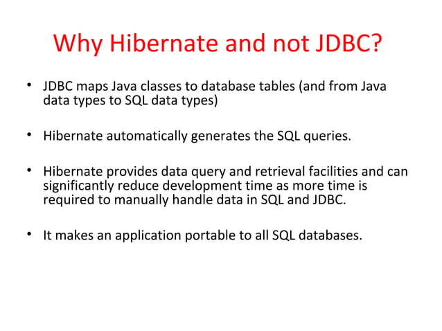 Hibernate Introduction Ppt
