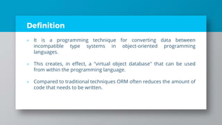 Hibernate "O-R" Mapping | PPTX | Databases | Computer Software and Applications