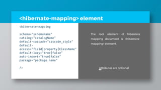 Hibernate "O-R" Mapping | PPTX | Databases | Computer Software and Applications