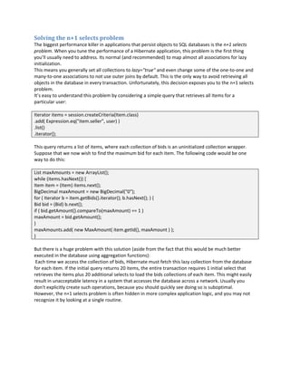 Hibernate performance tuning | PDF