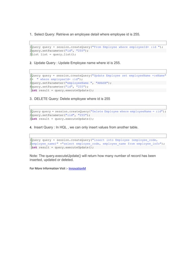 Hibernate Query Language Pdf Databases Computer Software And Applications