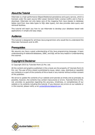 Hibernate tutorial | PDF