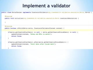Flexible validation with Hibernate Validator 5.x. | PPTX