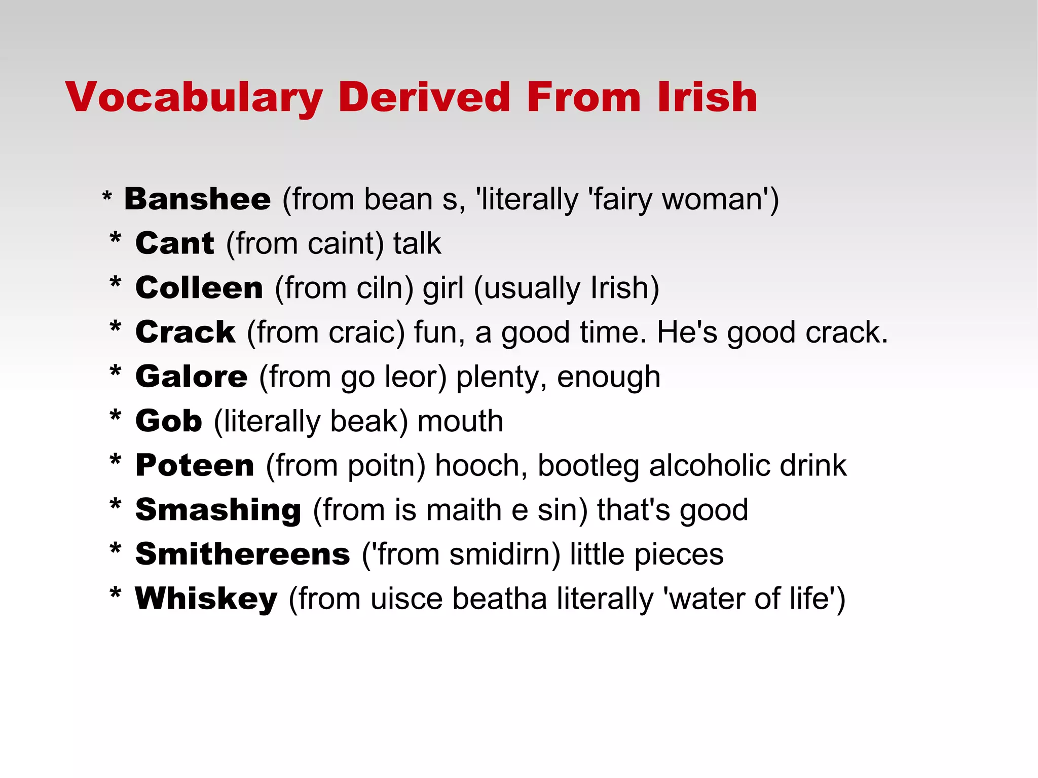 Hiberno english | PPT