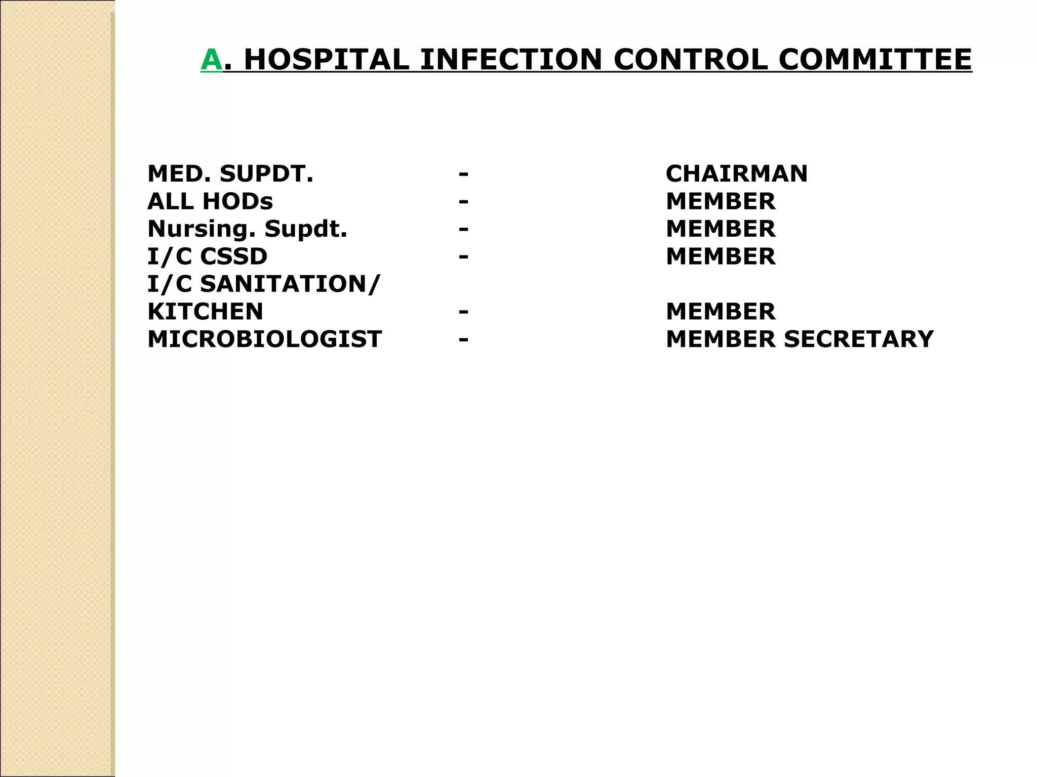 Hospital Infection Control | PPT