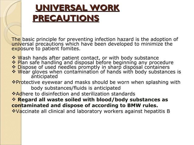 Hospital Infection Control | PPT