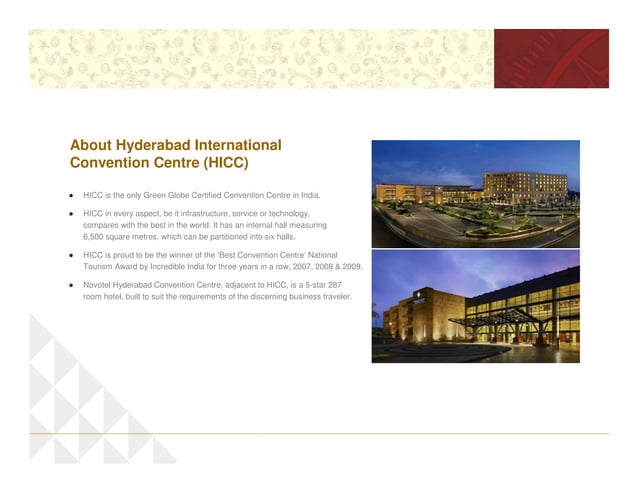 Hyderabad International Convention Centre | PDF | Air Travel | Travel Type