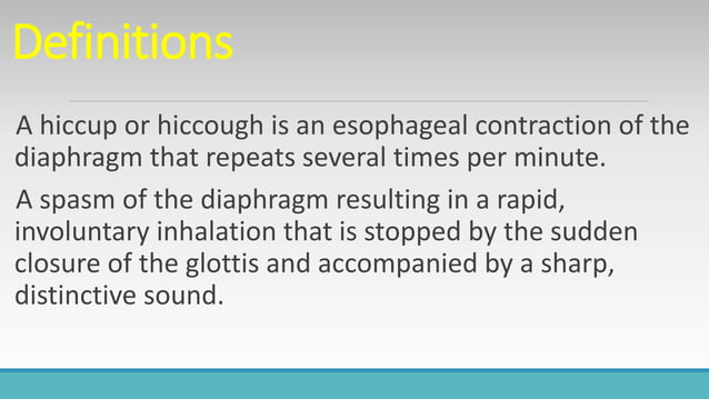 HICCUP.pptx | Lung and Respiratory Health | Diseases and Conditions