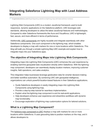 Integrating Salesforce Lightning Map with Lead Object | PDF