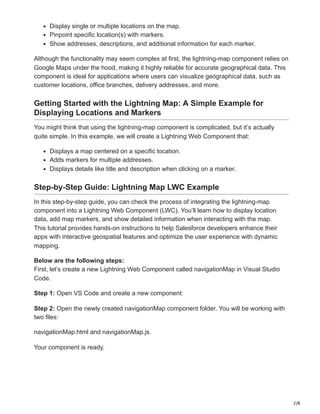 Integrating Salesforce Lightning Map with Lead Object | PDF