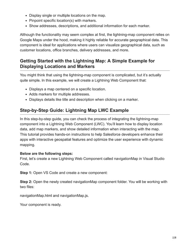 Integrating Salesforce Lightning Map with Lead Object | PDF