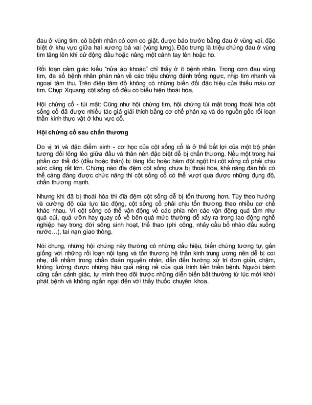 Hội chứng nguy hiểm do thoái hóa cột sống cổ | DOCX