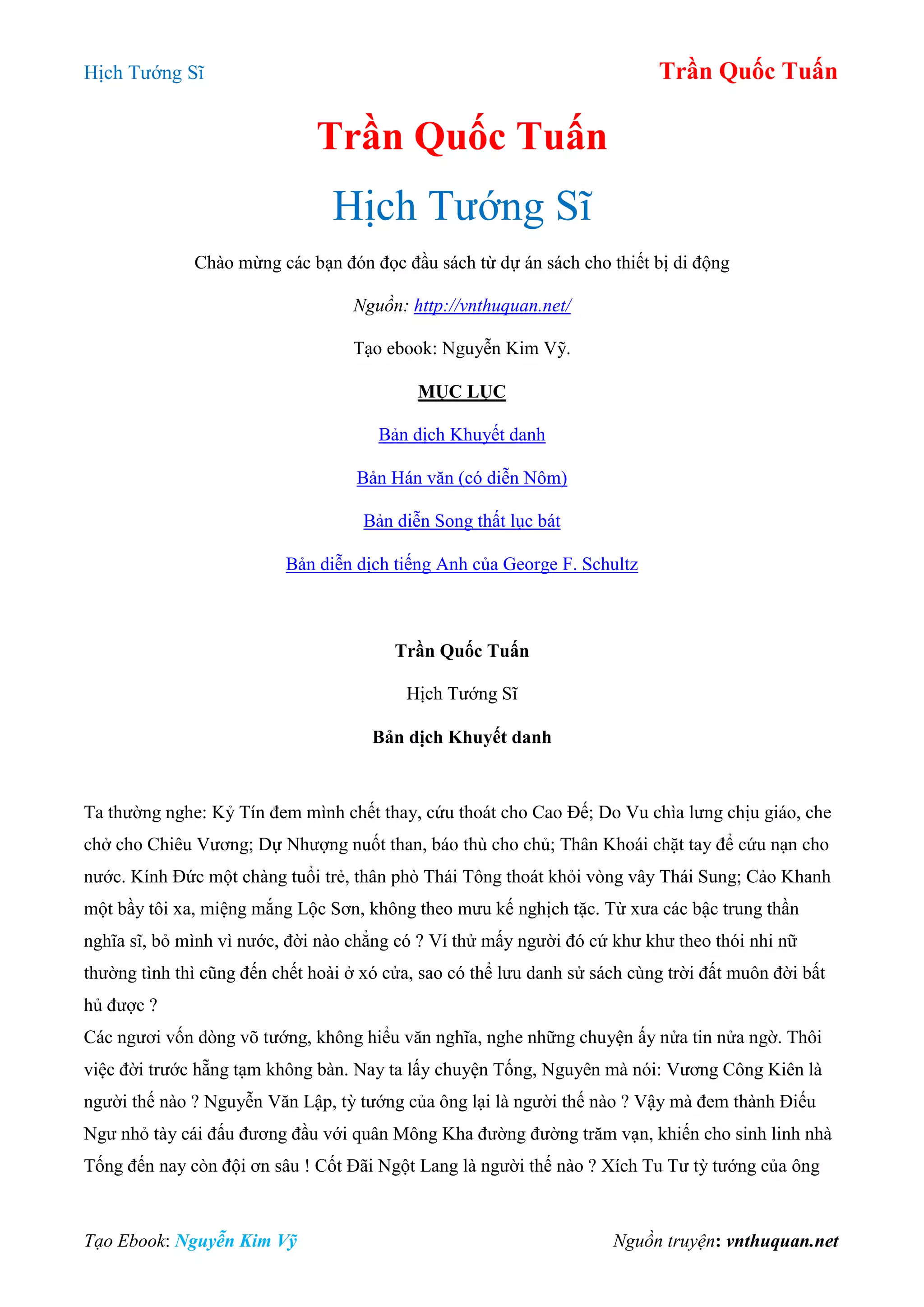 Hich tuong si tran quoc tuan | PDF