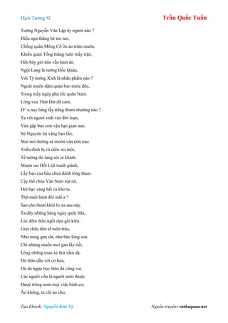 Hich tuong si tran quoc tuan | PDF