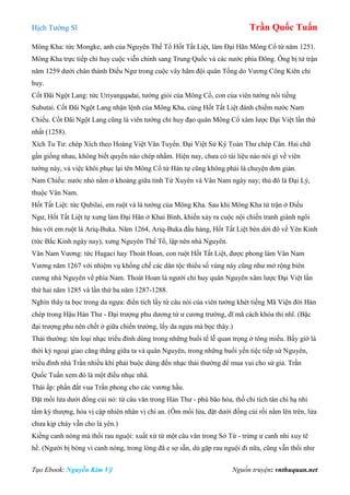 Hich tuong si tran quoc tuan | PDF