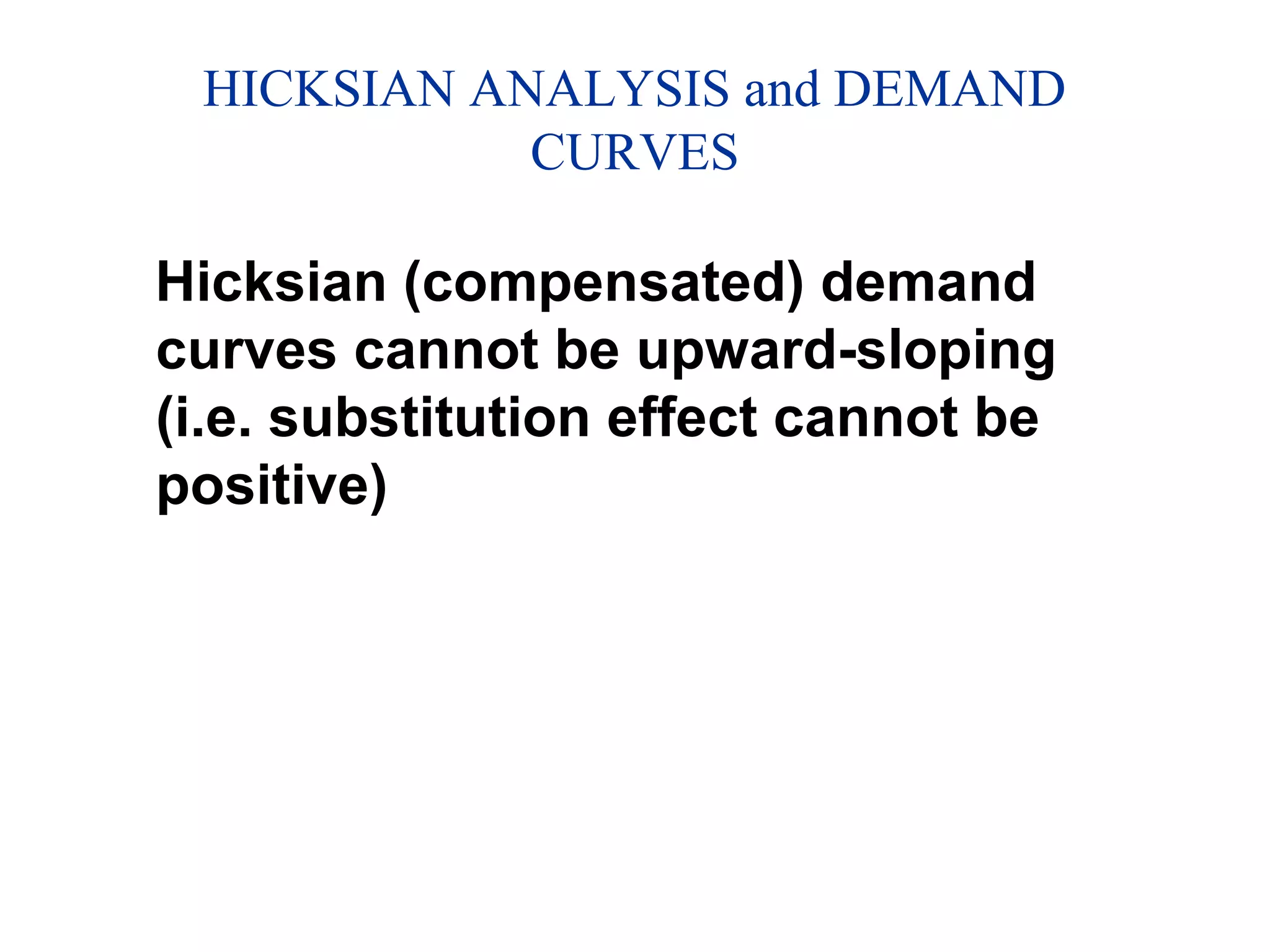 Hicks slutsky income and substitution effect | PPT