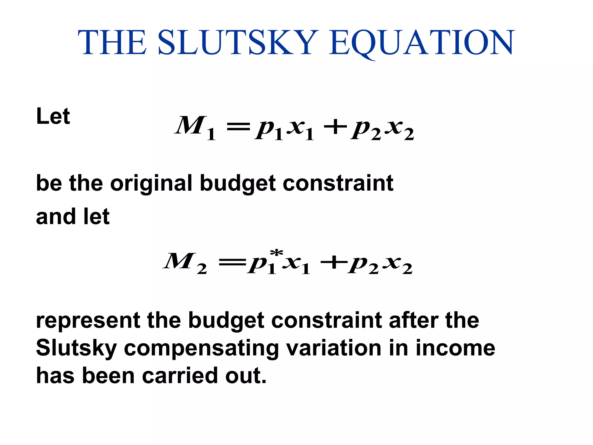 Hicks slutsky income and substitution effect | PPT