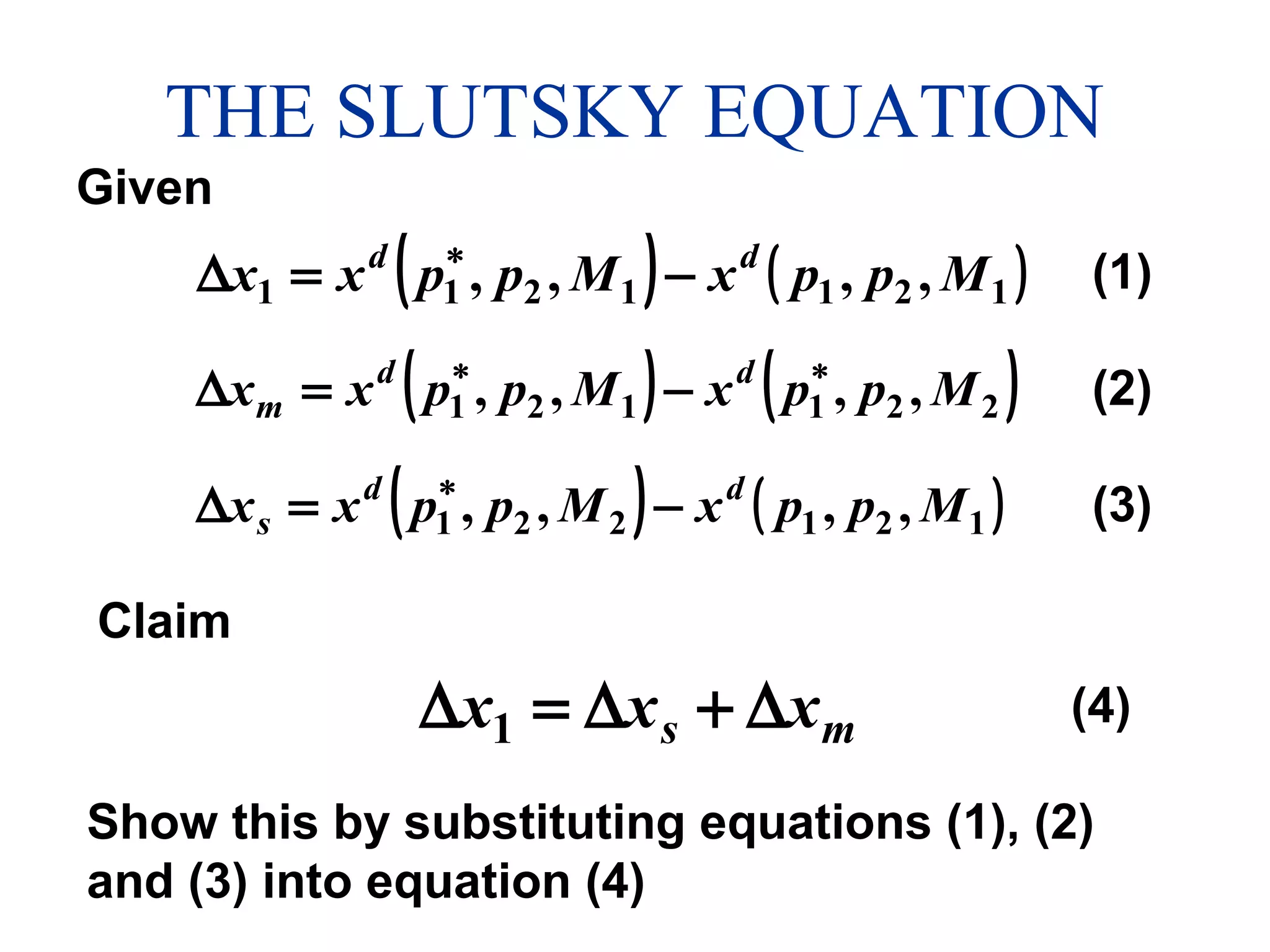 Hicks slutsky income and substitution effect | PPT