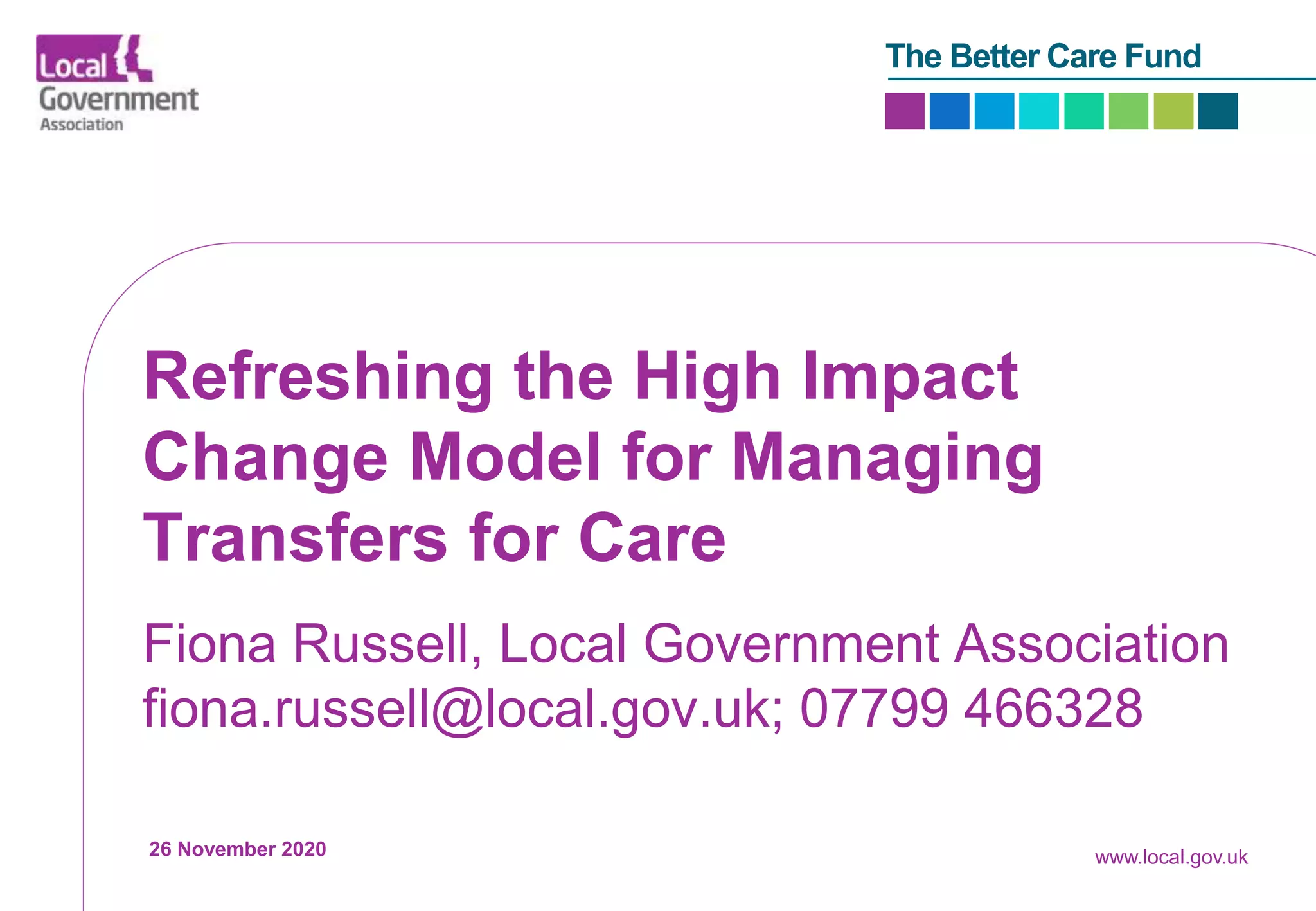 LGA - High Impact Change Model | PPT