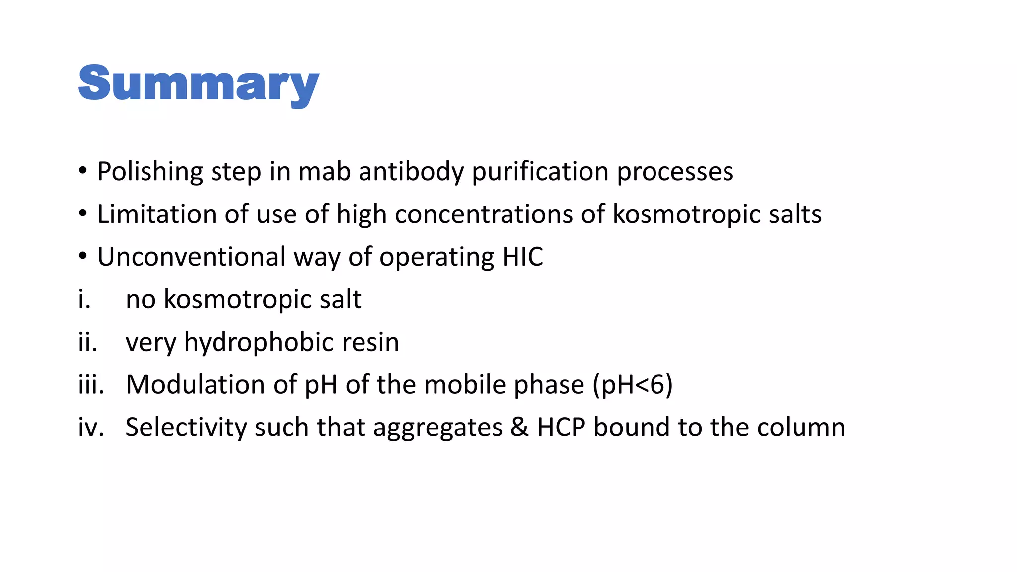 Hydrophobic Interaction Chromatography (Monoclonal Antibody ...