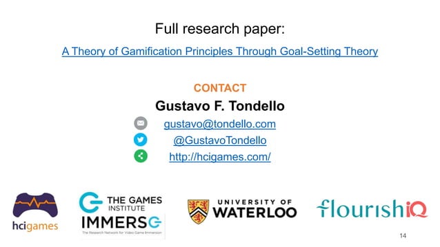 A Theory of Gamification Principles Through Goal-Setting Theory | PPTX