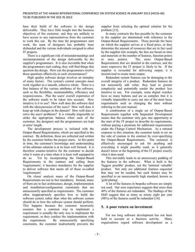 IEEE 2013 The flaws in the traditional contract for software development | PDF