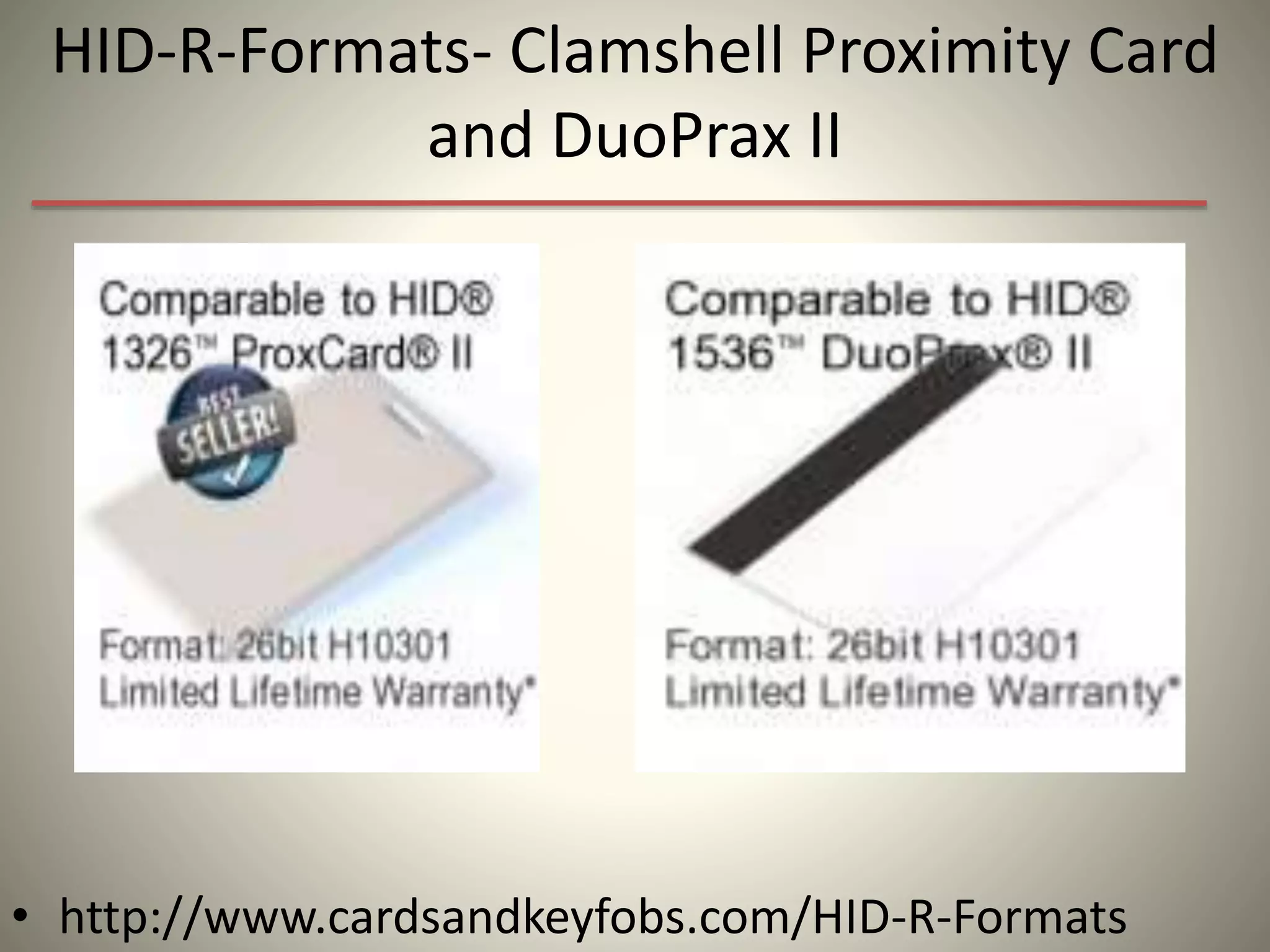 Hid r-formats-cardsandkeyfobs- proximity keyfob - 26bit h10301 | PPT