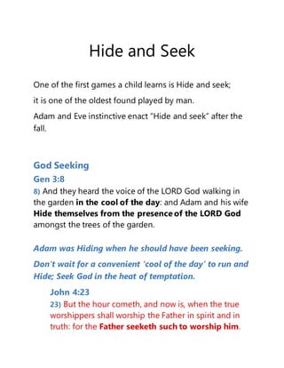 Hide and Seek | DOCX