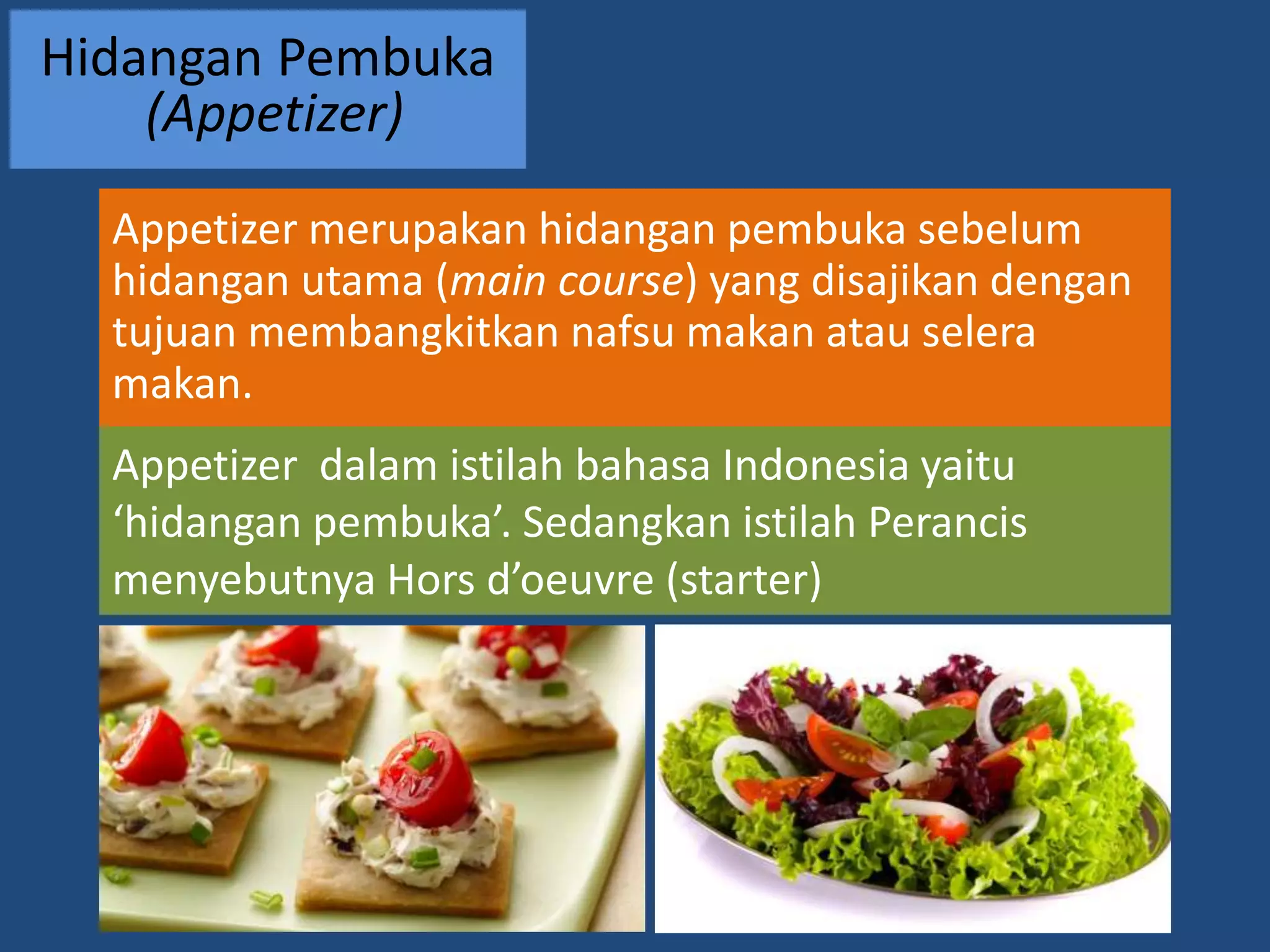 Hidangan pembuka (appetizer) | PPTX