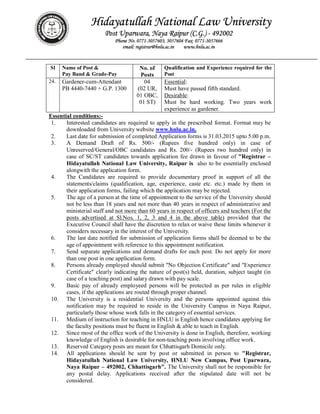 Hidayatullah national law university prospectus 2016 17 ...