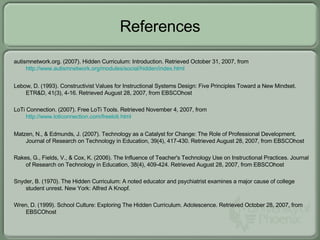 Hidden Curriculum Presentation | PPT