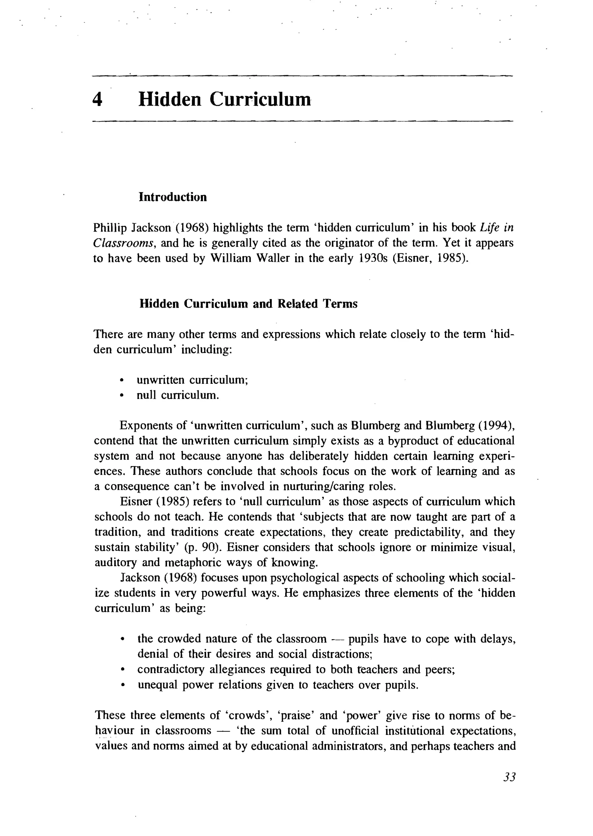 Hidden curriculum | PDF