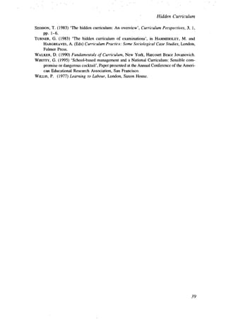 Hidden curriculum | PDF